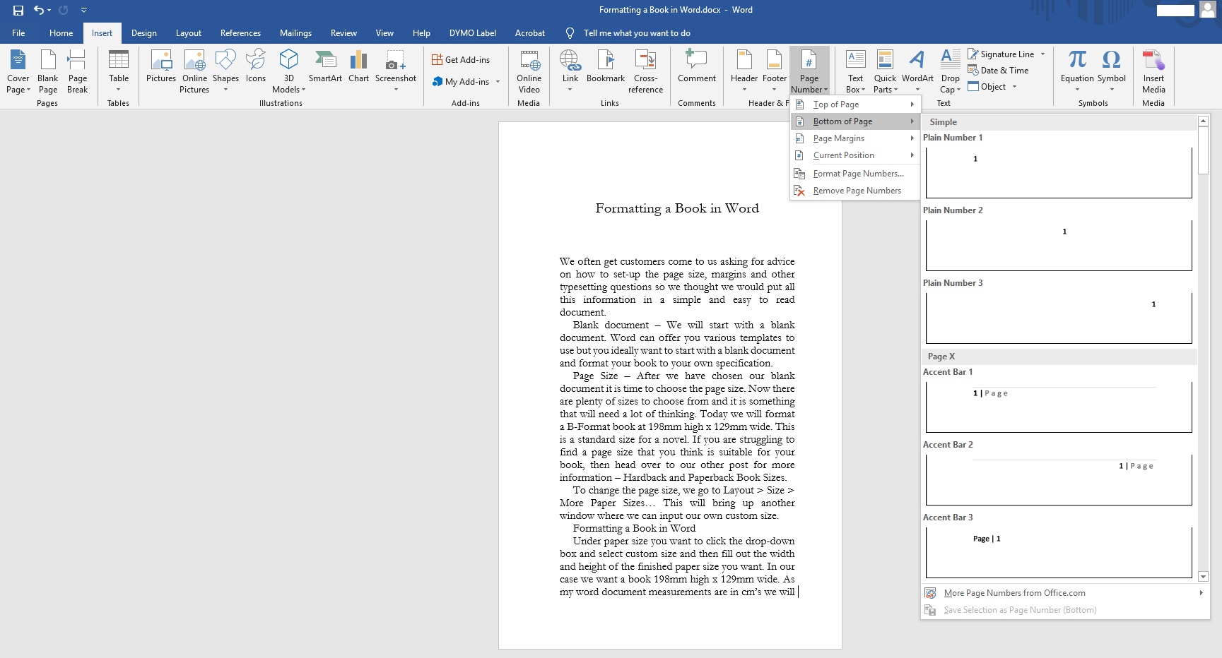 Formatting a Book in Microsoft Word - Book Formatting Tips